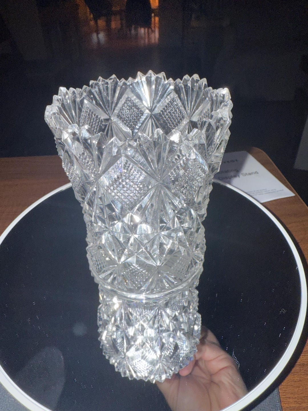 Vintage Pressed Glass Spooner | Spoon Holder Utensil Holder | Cut-style ...