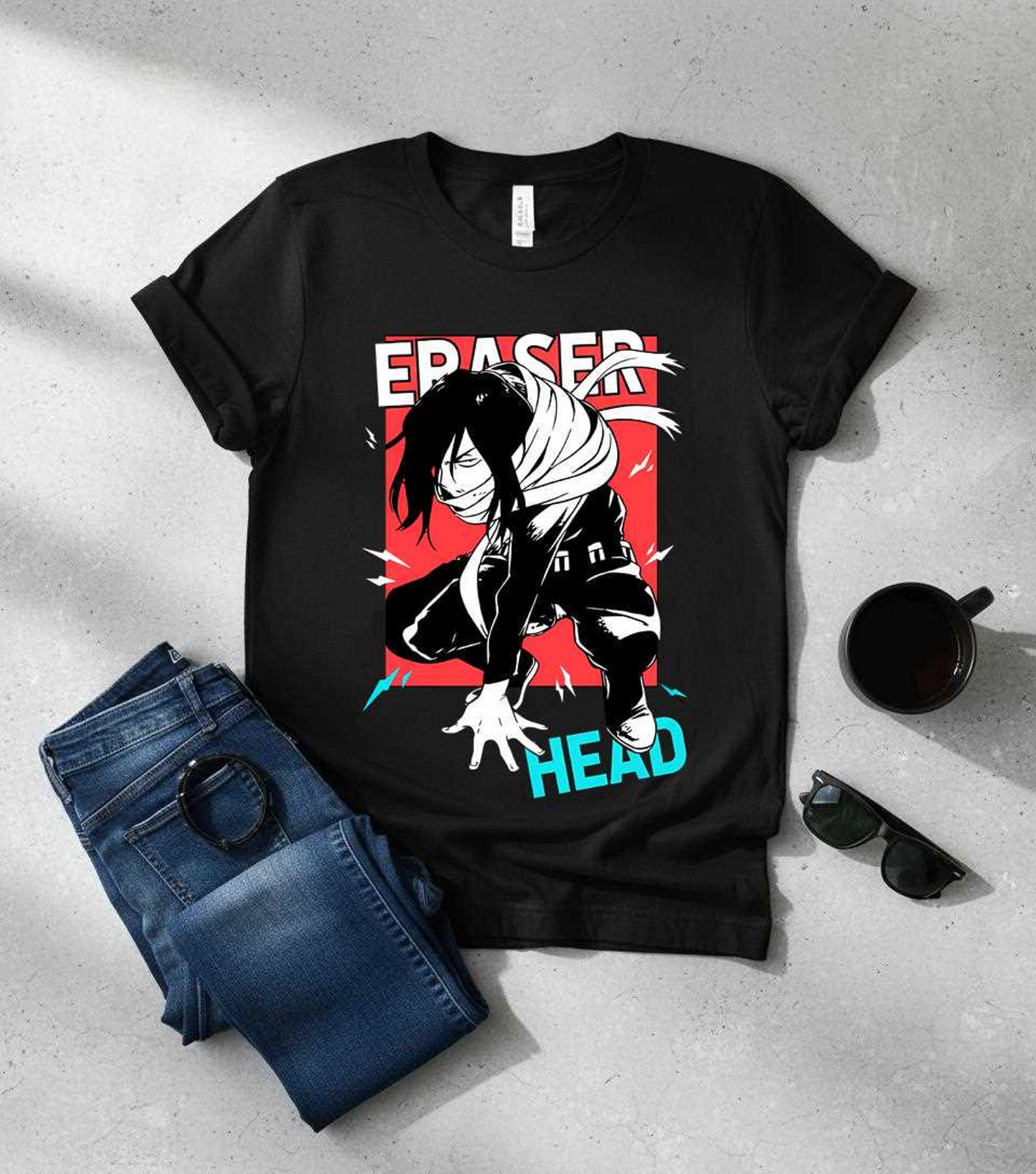 Vintage Eraserhead Aizawa Shouta MHA T-shirt, My Hero Academia Anime ...