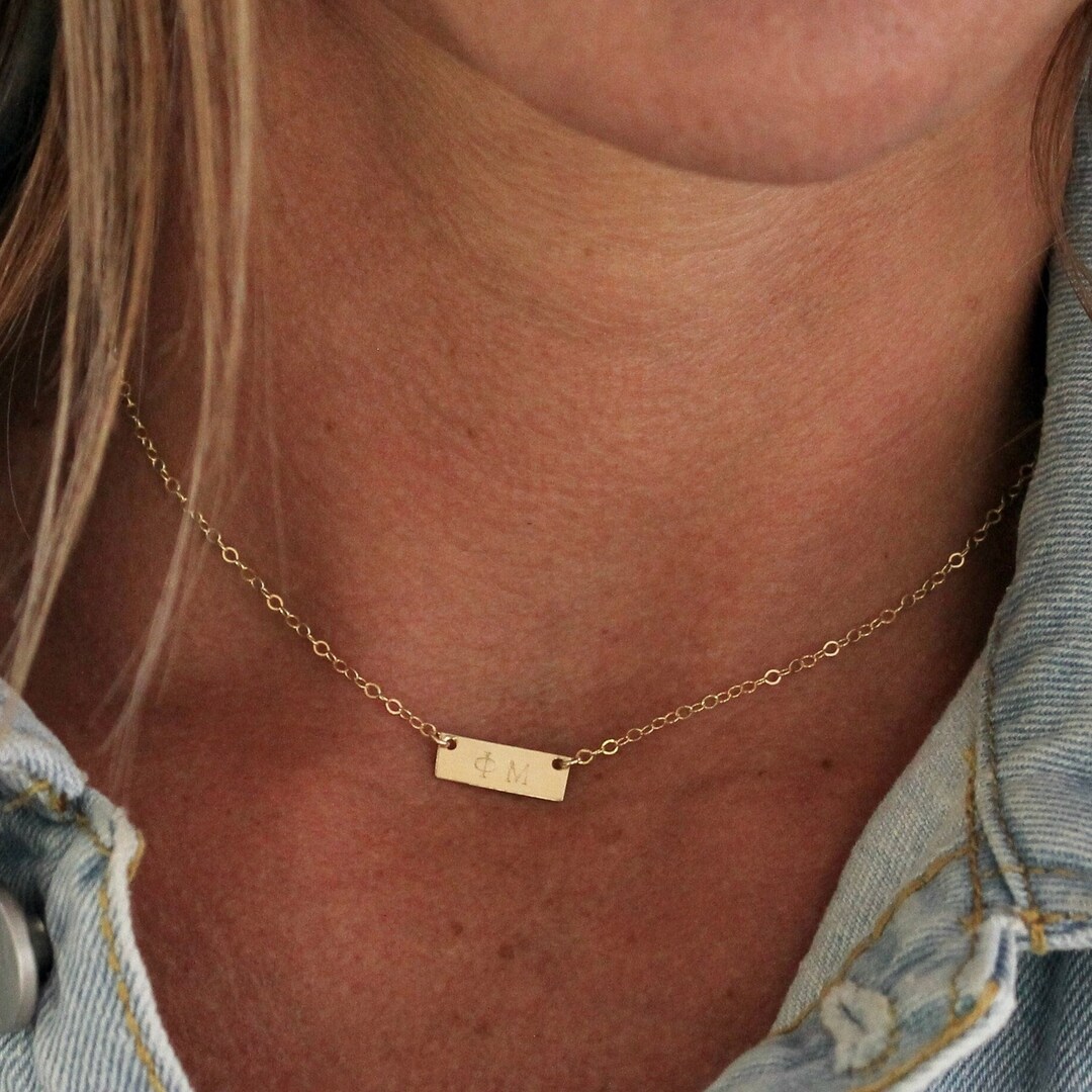 GOLD GREEK LETTERS Necklace 14k Gold Filled Jewelry Sorority Gift Greek ...
