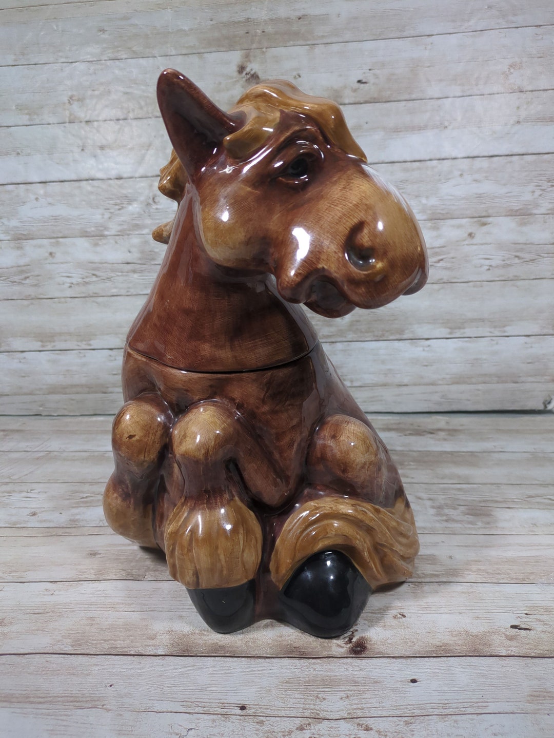 Vintage Cookie Jar Elmer the Horse Montana Silversmiths Lifestyles - Etsy