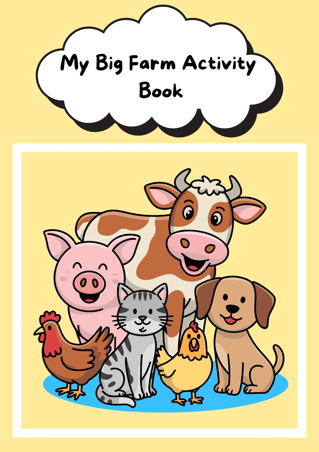 30 Page Farm Animal Busy Book Printable | Preschool Activities ...