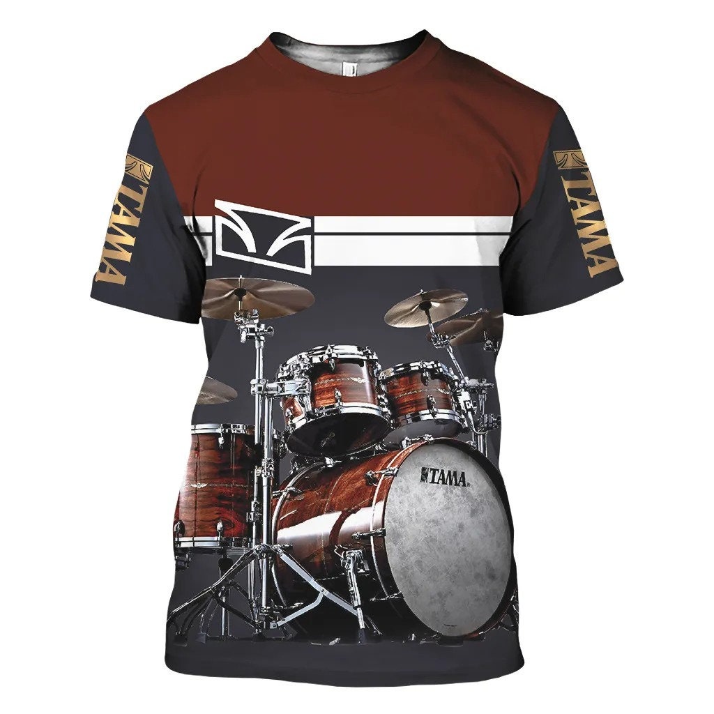 Drums 3D All Over Printed Clothes, Tama Music Drums Hoodie Shirt sold ...
