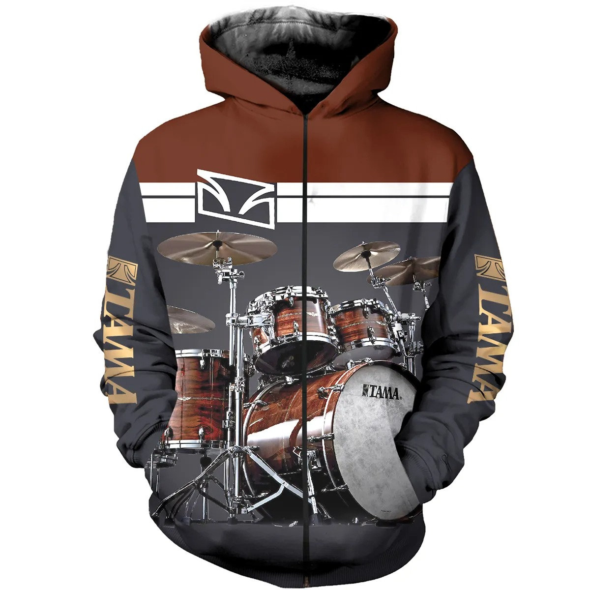 Drums 3D All Over Printed Clothes, Tama Music Drums Hoodie Shirt sold ...