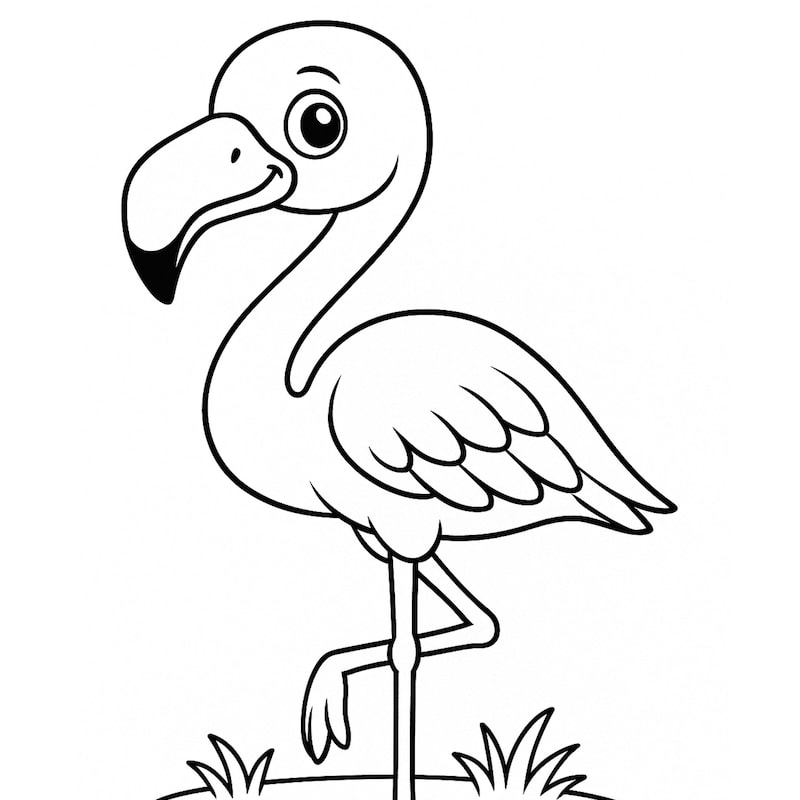 Flamingo Coloring - Etsy