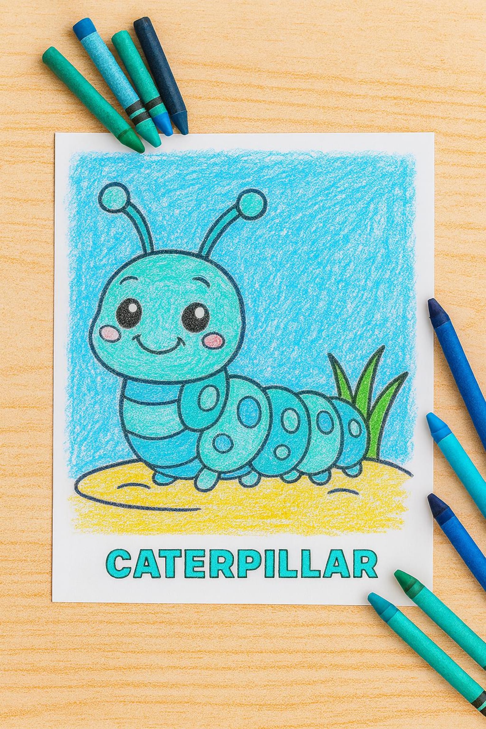 Caterpillar Coloring Page • Kids Printable Coloring Sheet • Preschool ...