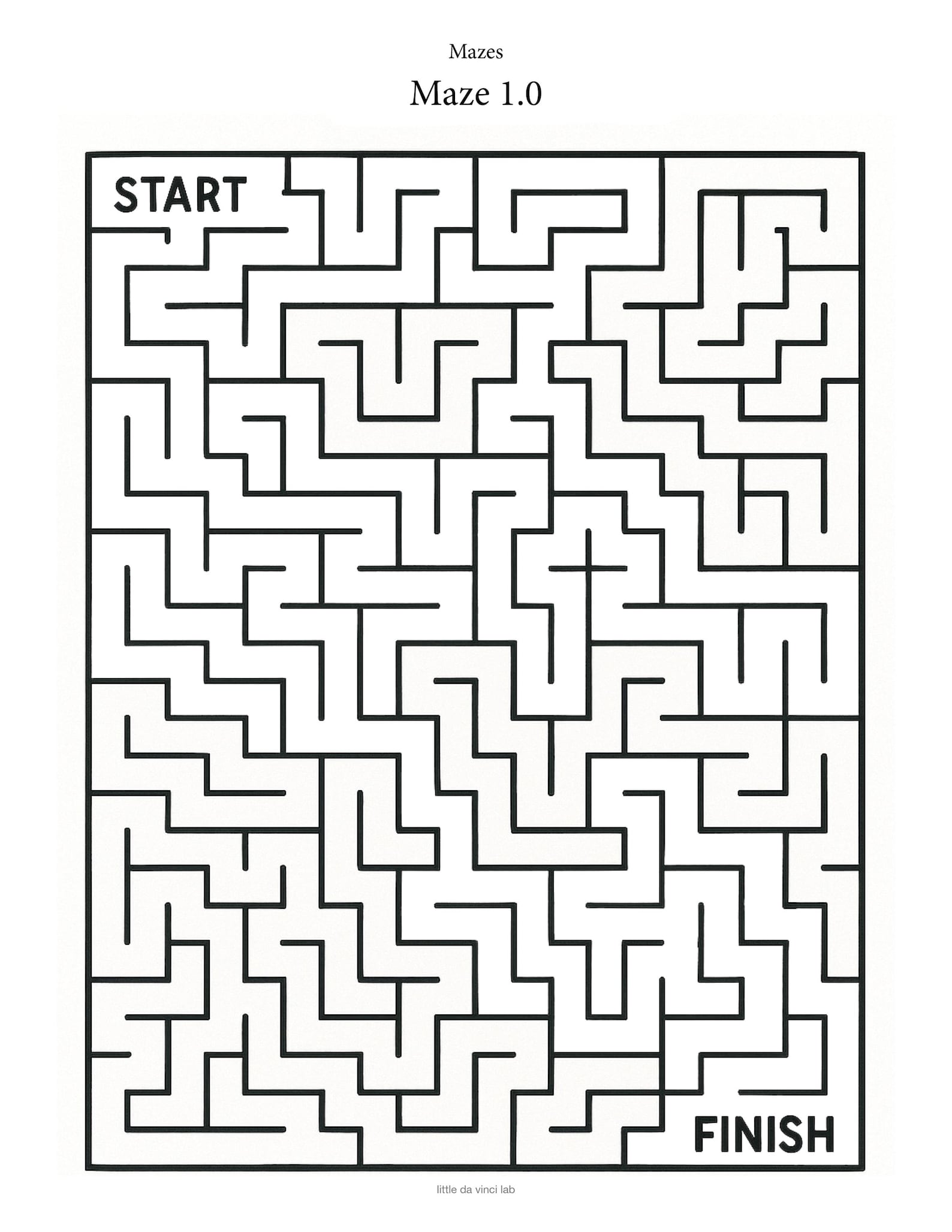 Kids Maze Printable • Easy Maze Puzzle for Preschool & Kindergarten ...