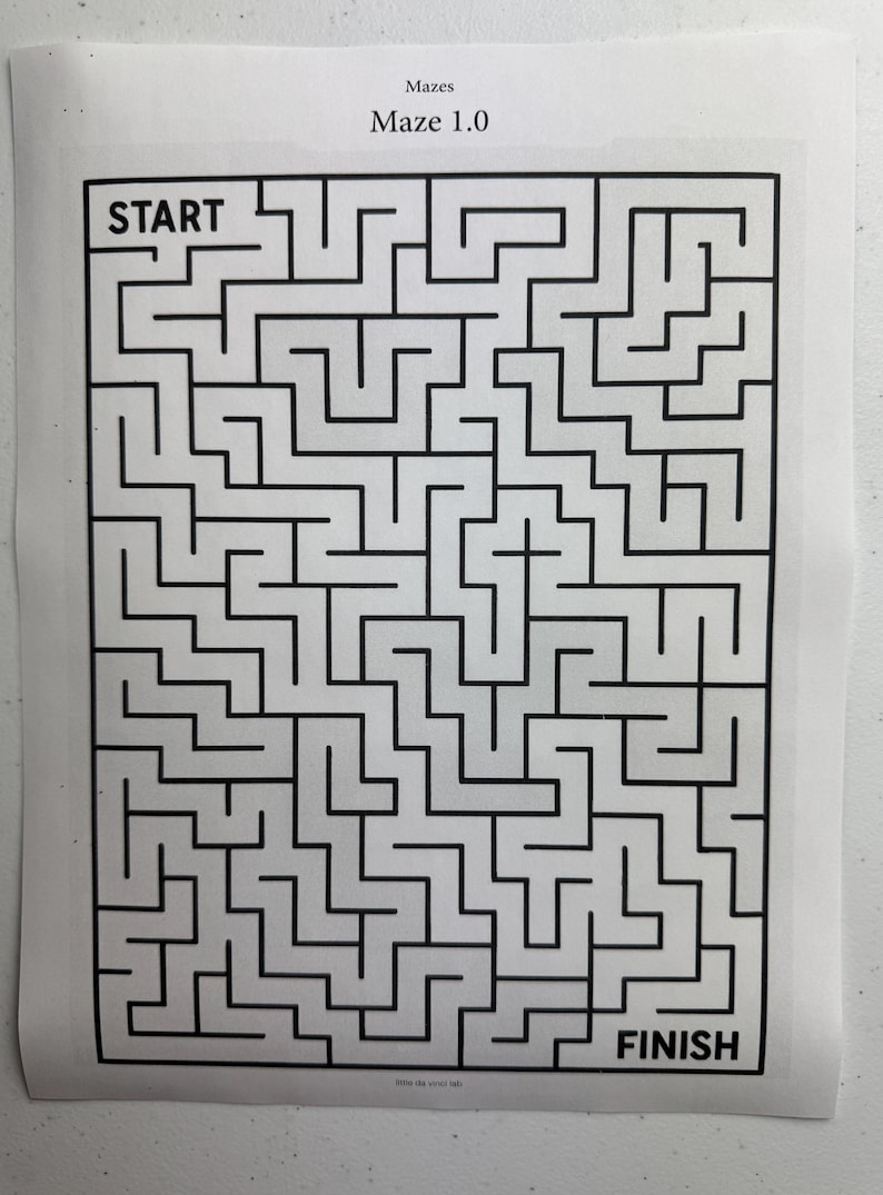 Kids Maze Printable • Easy Maze Puzzle for Preschool & Kindergarten ...