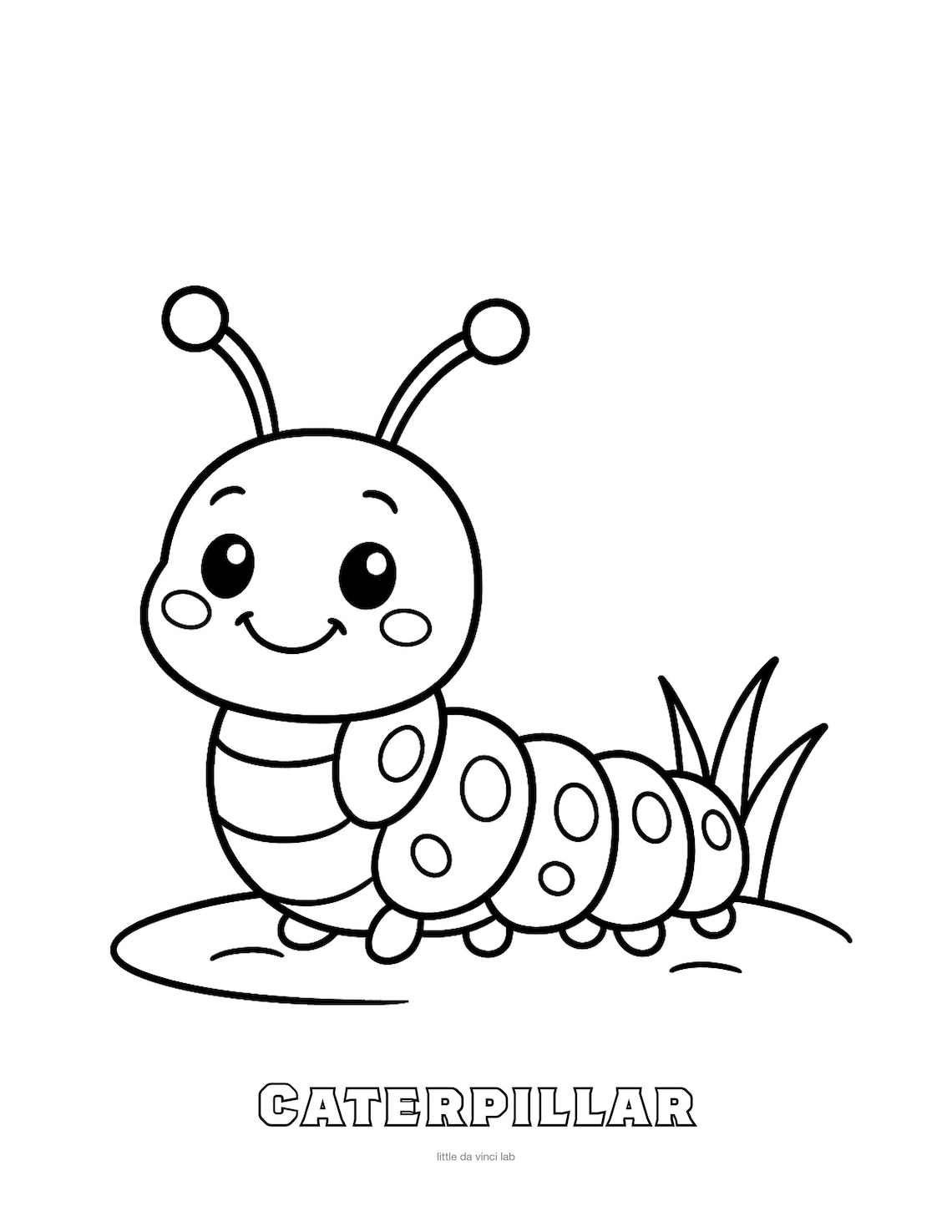 Caterpillar Coloring Page • Kids Printable Coloring Sheet • Preschool ...