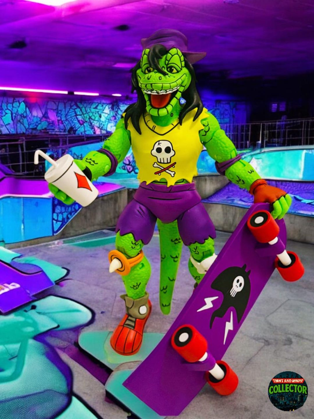 Neon Skate Park Lizard Skater – Toy Photography Fan Art Print | 90s ...