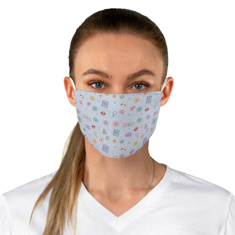 Speech Therapy Pattern Fabric Face Mask - Etsy UK