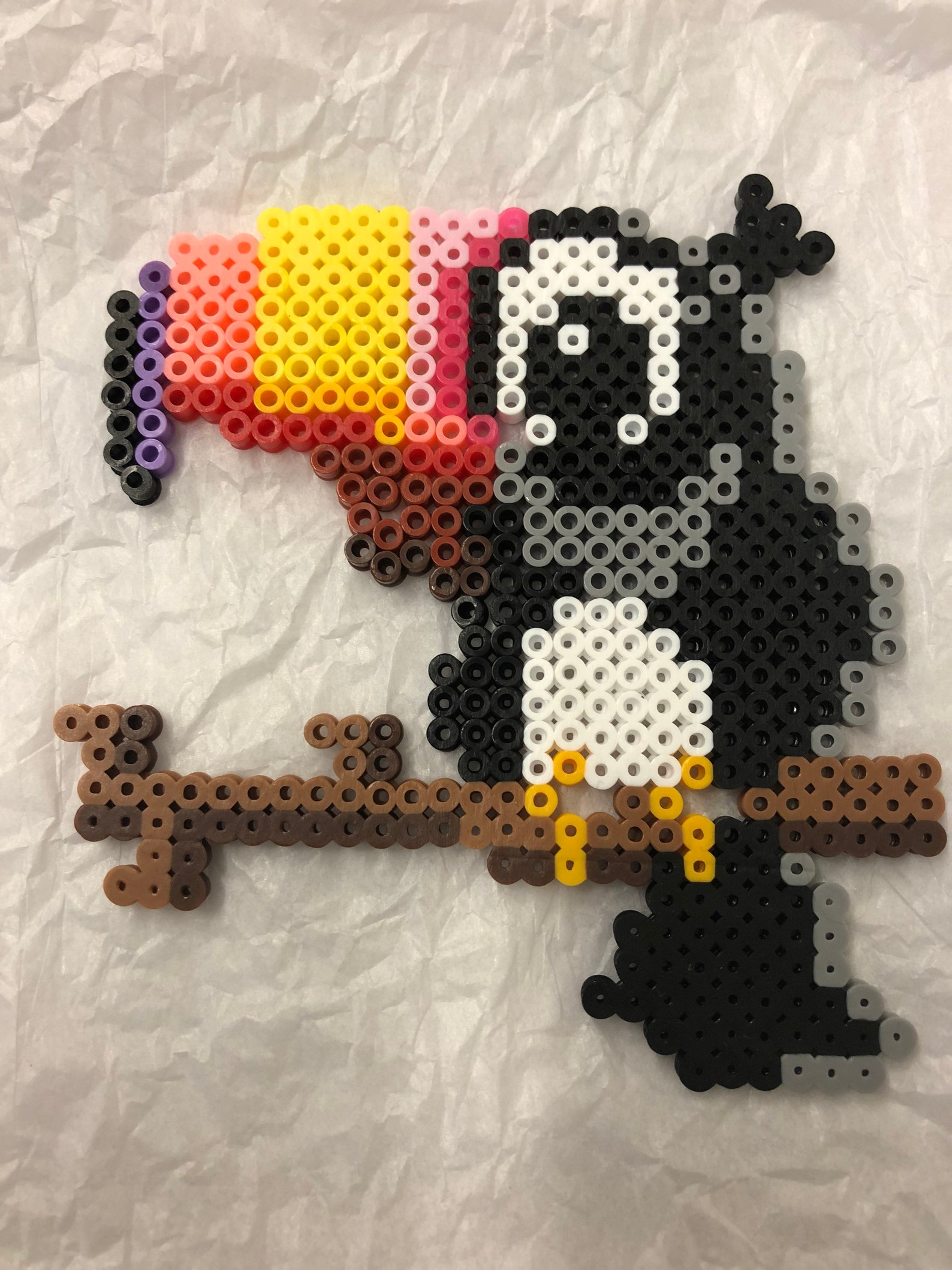 6x6 Base Perler Bead Animals Toucan, Lioness, Owl, Fox, Dog, & Gorilla ...