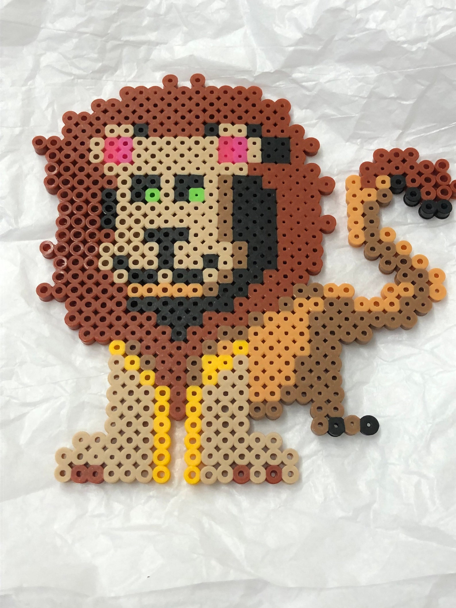 6x6 Base Perler Bead Animals Toucan, Lioness, Owl, Fox, Dog, & Gorilla ...