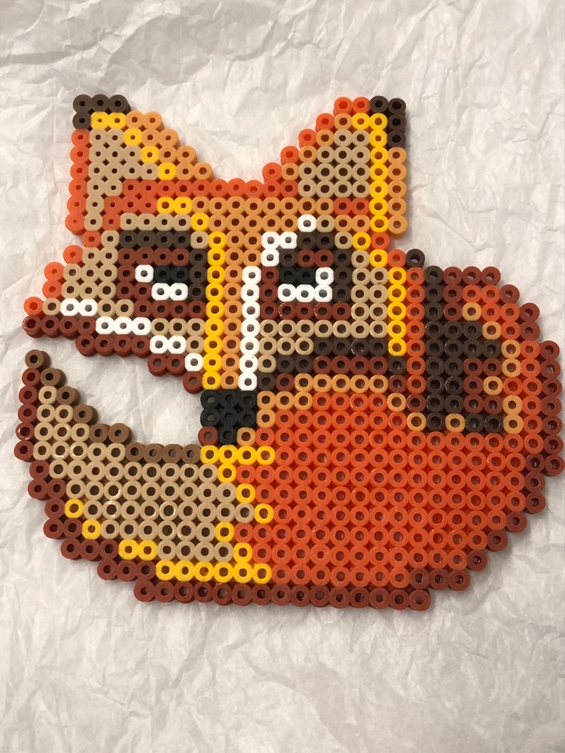 6x6 Base Perler Bead Animals Toucan, Lioness, Owl, Fox, Dog, & Gorilla ...