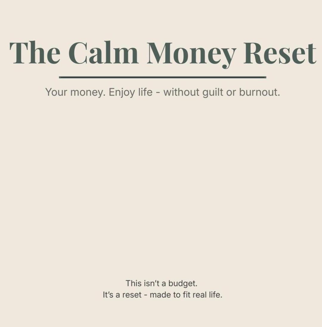Calm Money Reset – Digital Budget Planner | Guilt-free Spending ...