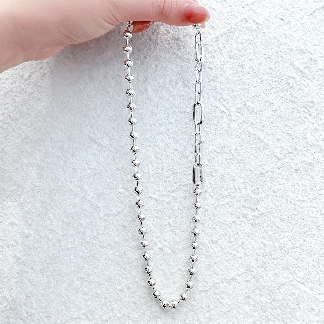 Pandora Style Polished Silver Ball Chain Necklace | 925 Sterling Silver ...