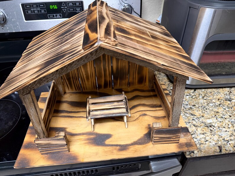 Stable and Manger for Nativity Scene - Etsy