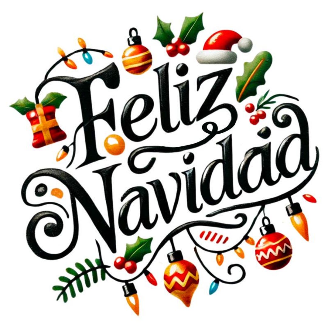 Feliz Navidad Christmas DTF Transfer - Festive Holiday Design - Etsy