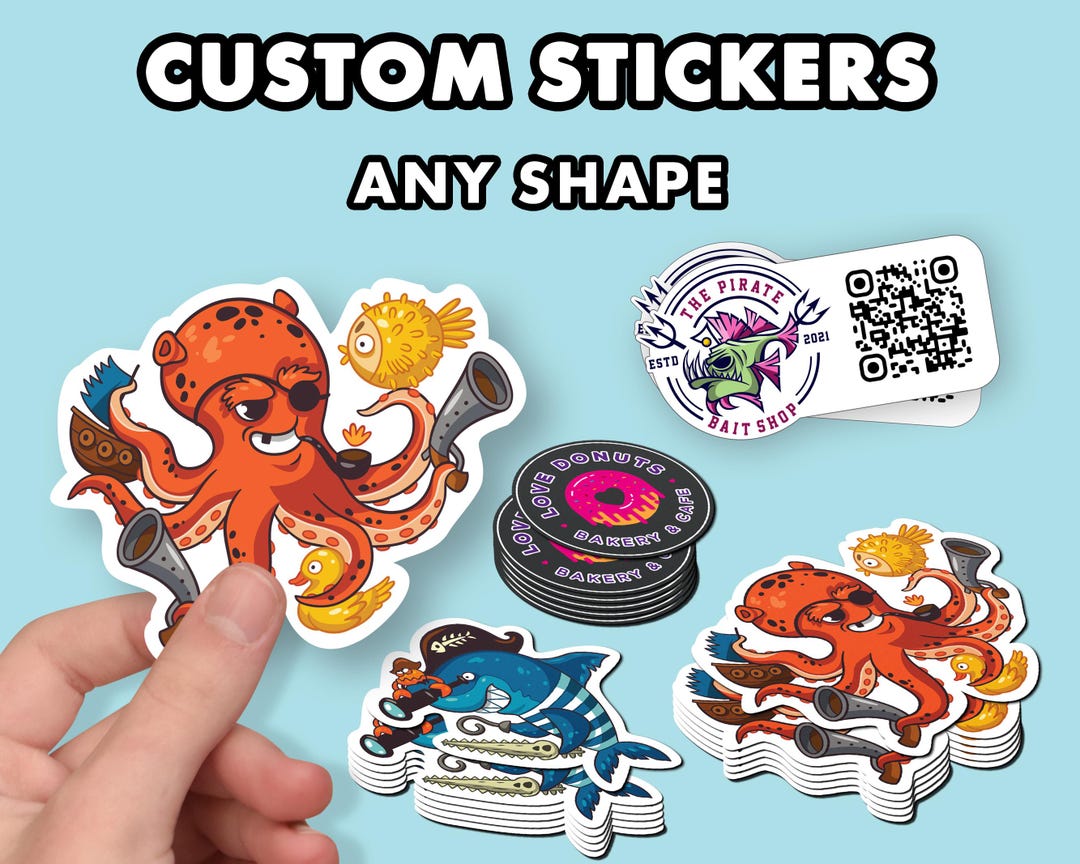 Custom Vinyl Stickers for Your Brand or Business Any Shape Die Cut QR ...