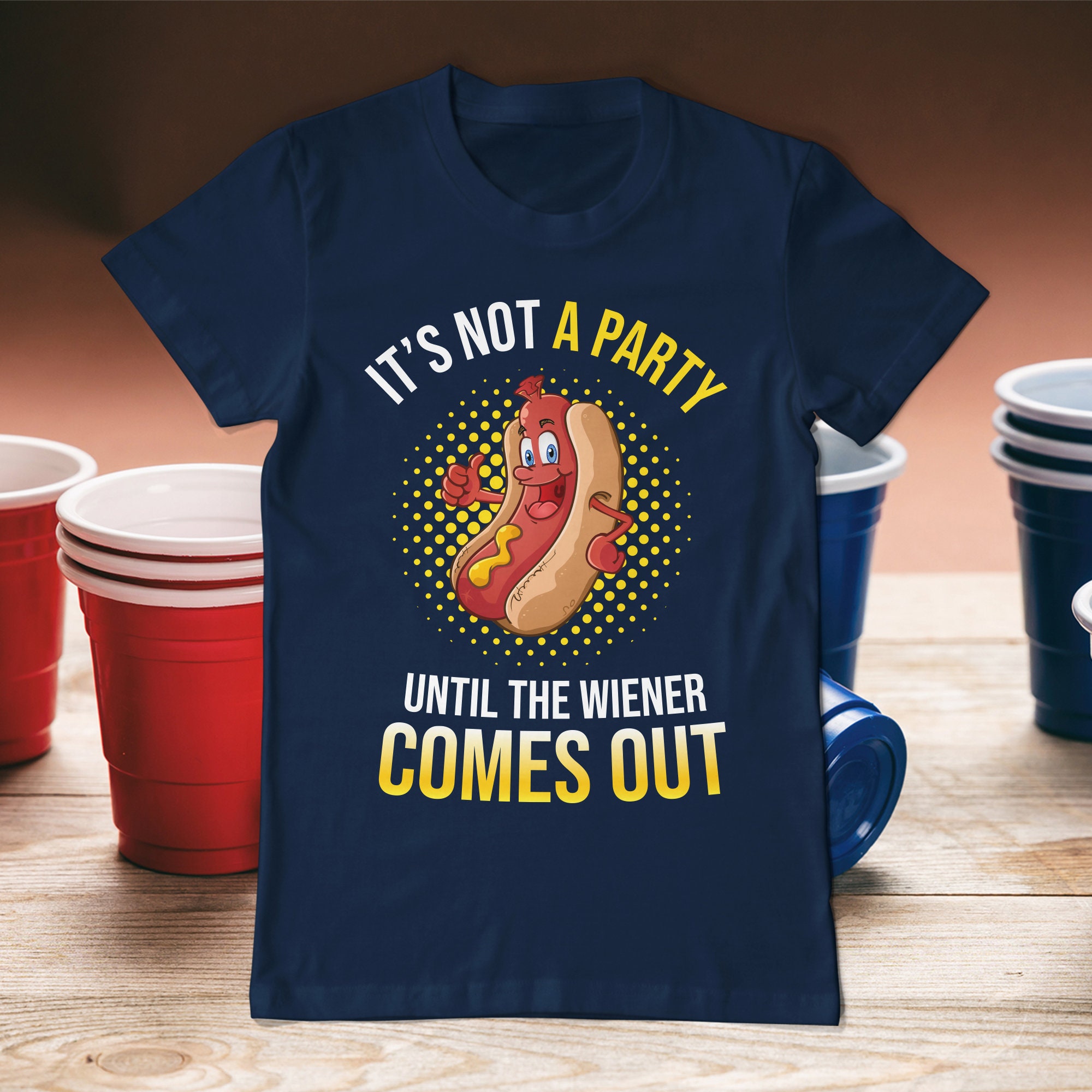 It's Not A Party Until the Wiener Comes Out Tee Shirt Funny Hot Dog ...