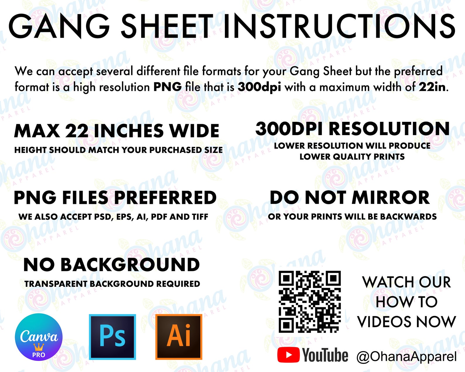 DTF Gang Sheet, DTF Transfer, Custom DTF Prints, Custom Logo, Custom ...