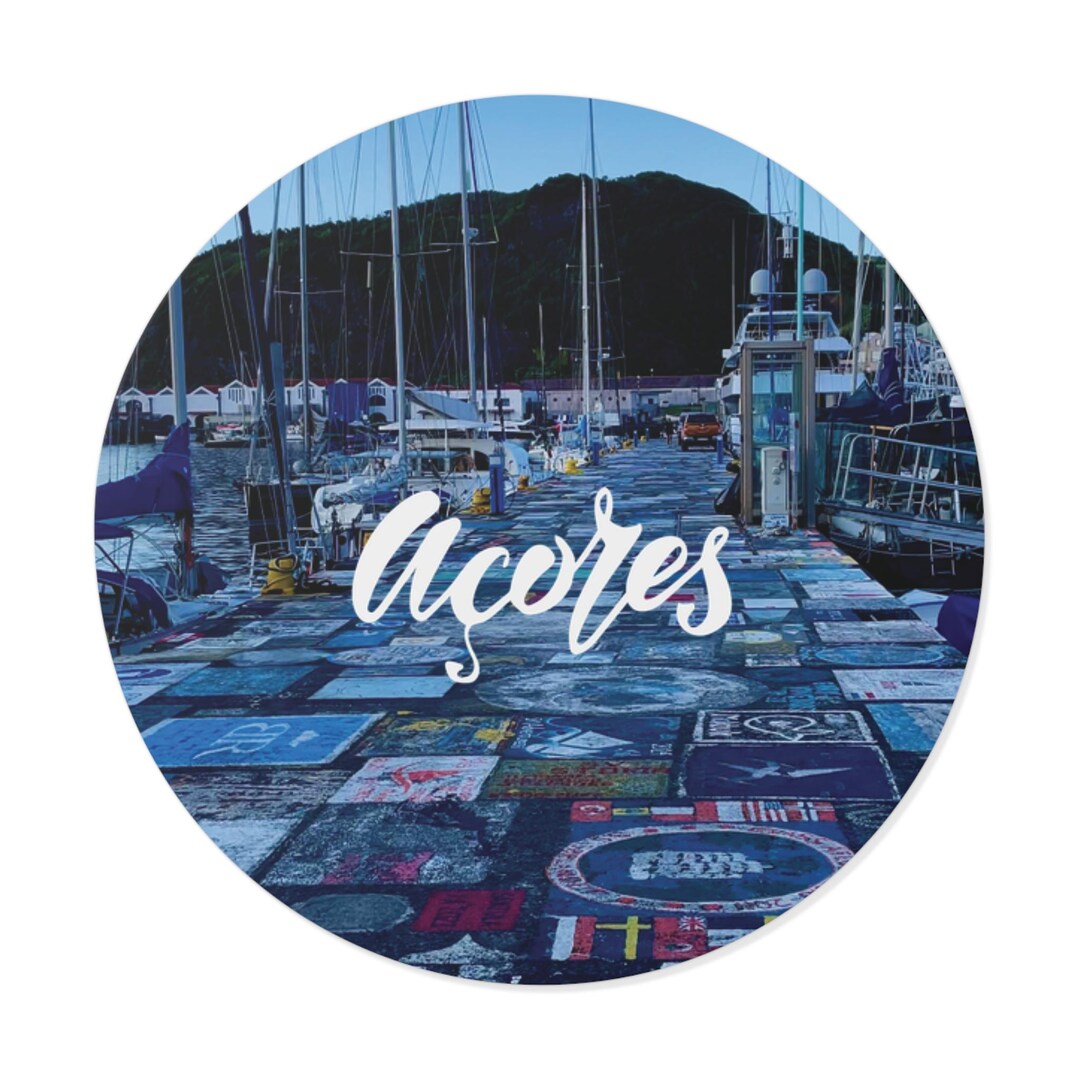 Açores, Horta, Faial, Round Vinyl Stickers, Nature Stickers, Travel ...