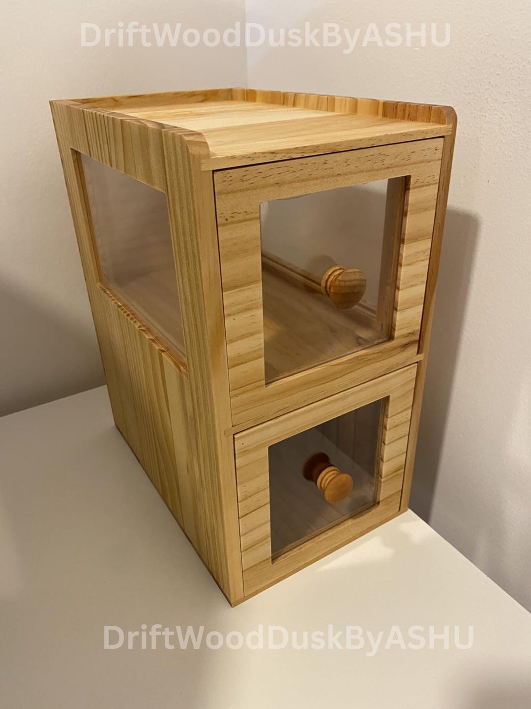 Wooden Bread Box With Bread Slicer | Bread Storage Box | Bread Holder ...
