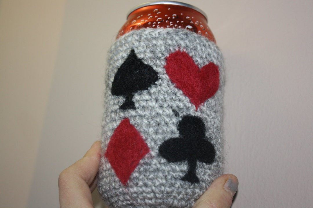Card Suit Themed Can Cozy Needle Felted - Etsy