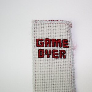 Game Over Bookmark Cross Stitch - Etsy