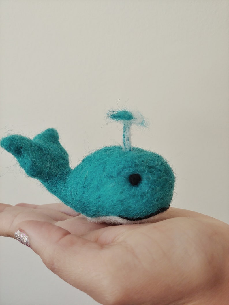 Miniature Whale Needle Felted Sculpture - Etsy