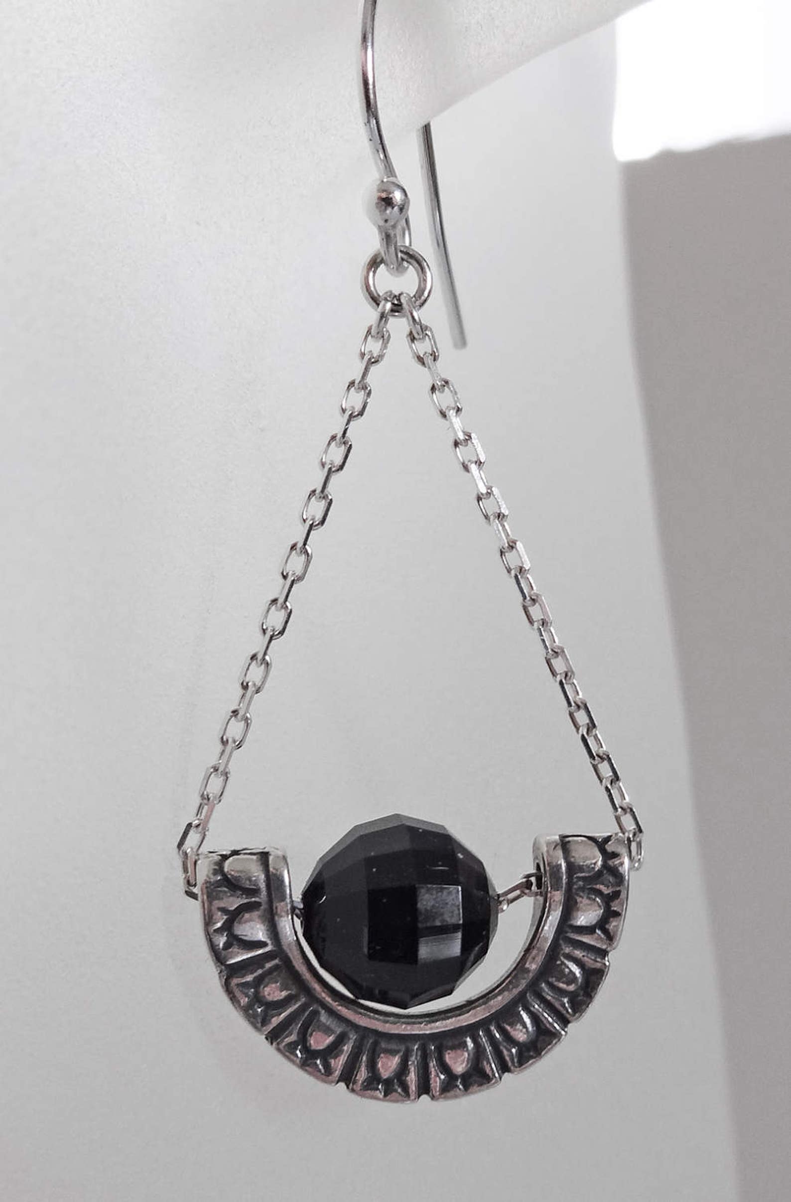 Sterling Silver and Jet Crystal Earrings. Gift Boxed and Shipped Fast ...