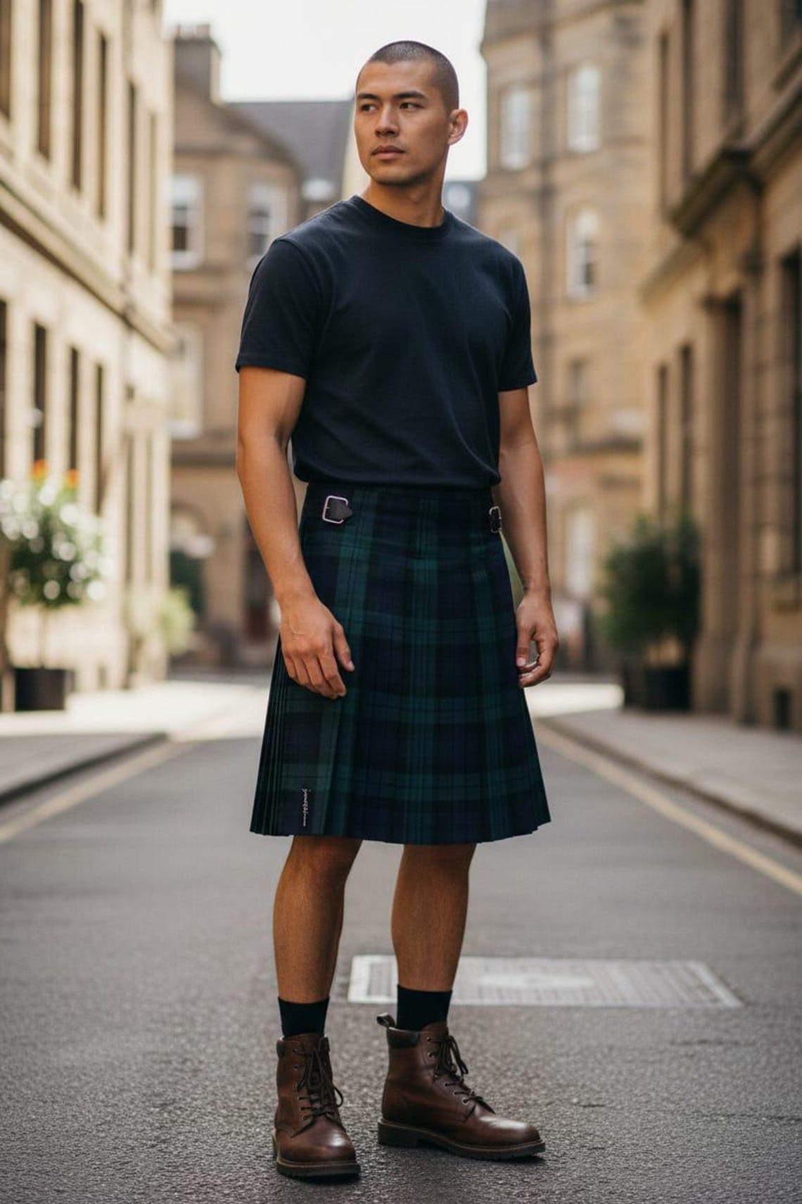 Men's Clan Sutherland Tartan Kilt for Men: Scottish Highland ...