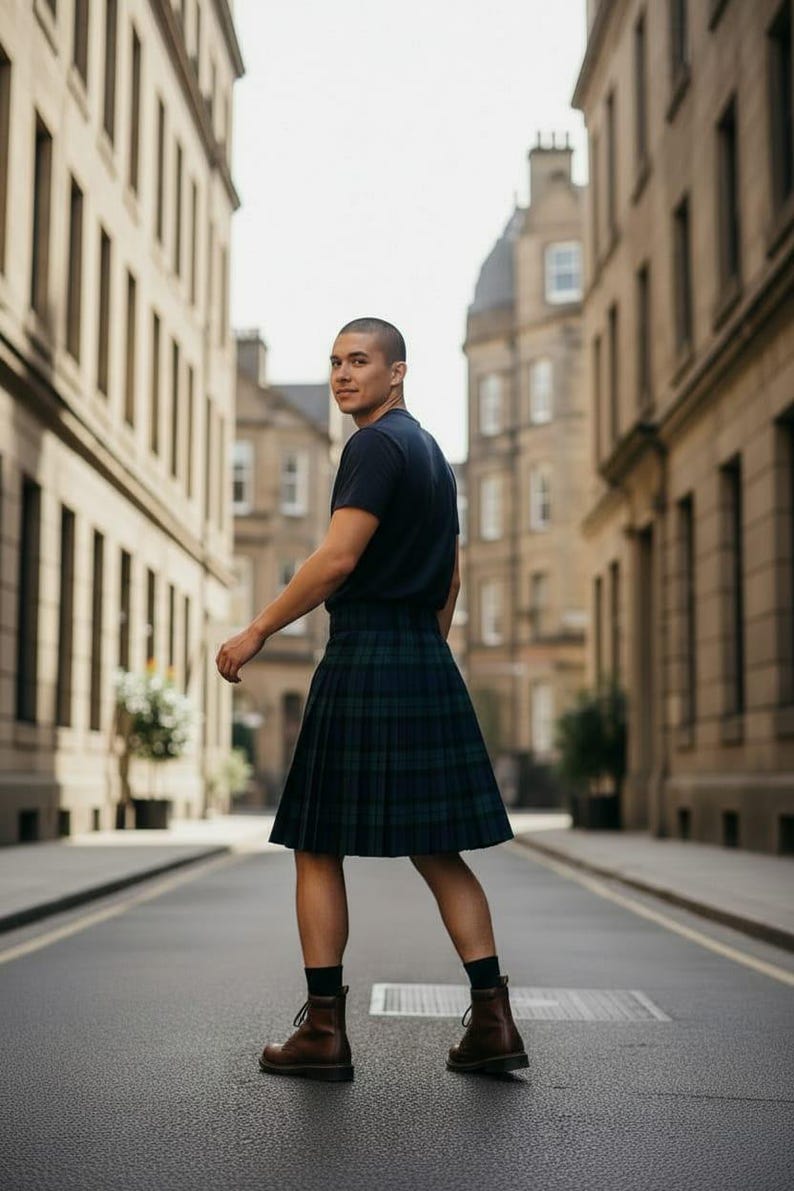 Men's Clan Sutherland Tartan Kilt for Men: Scottish Highland ...