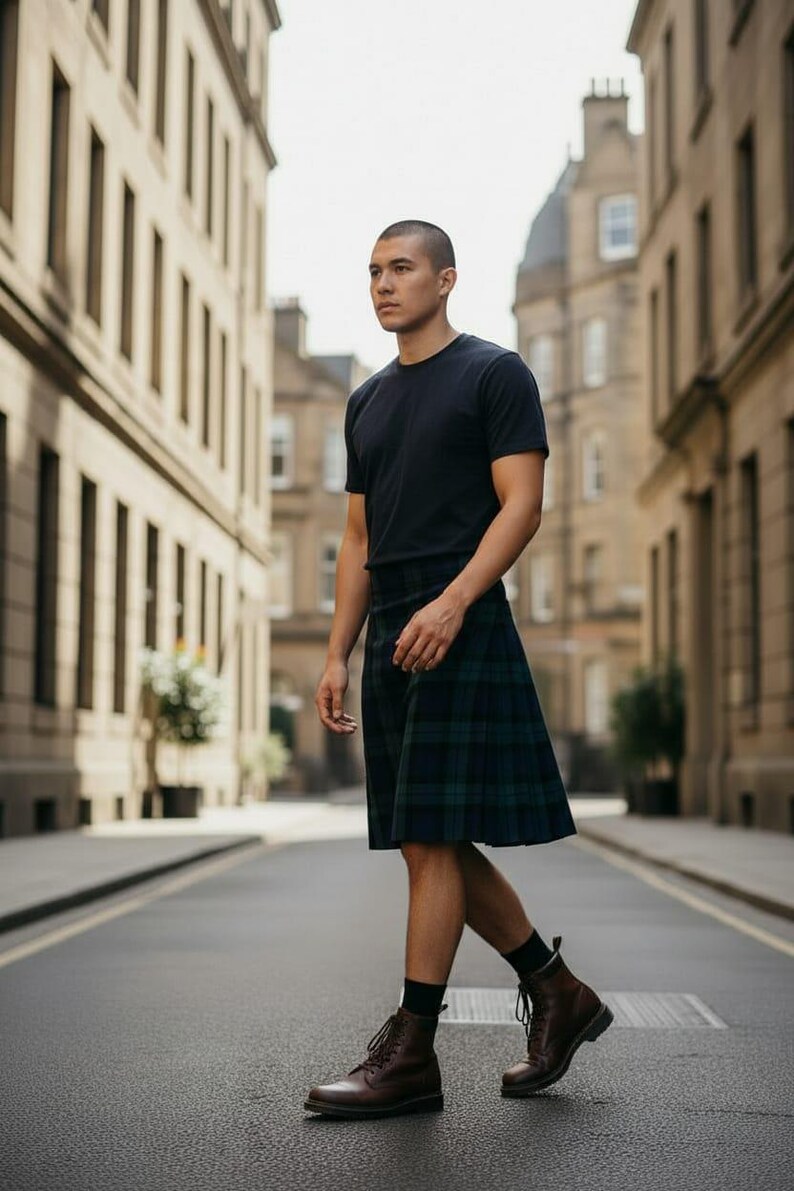 Men's Clan Sutherland Tartan Kilt for Men: Scottish Highland ...