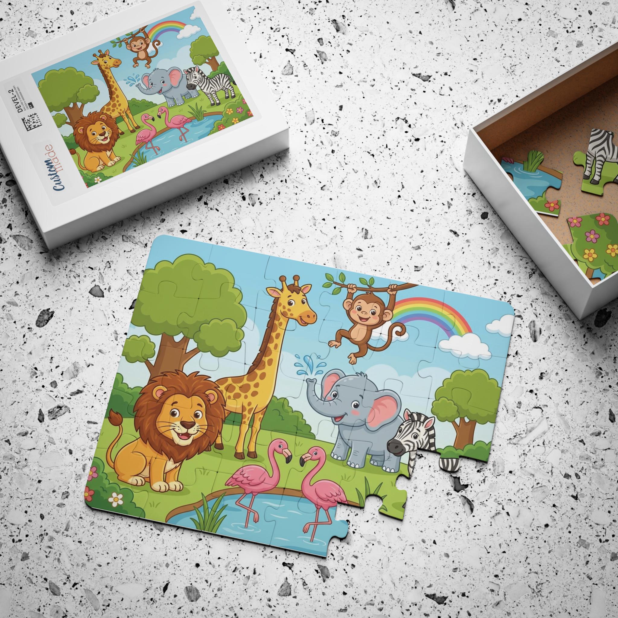 Zoo Animals Kids Puzzle | 30-PIECE Animal Jigsaw for Children - Etsy