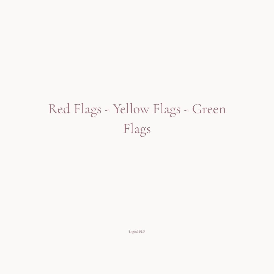 Red Flags Green Flags Dating Guide | Feminine Dating Clarity ...
