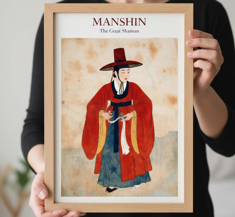 Manshin Korean Shaman Folk Art Print - Etsy