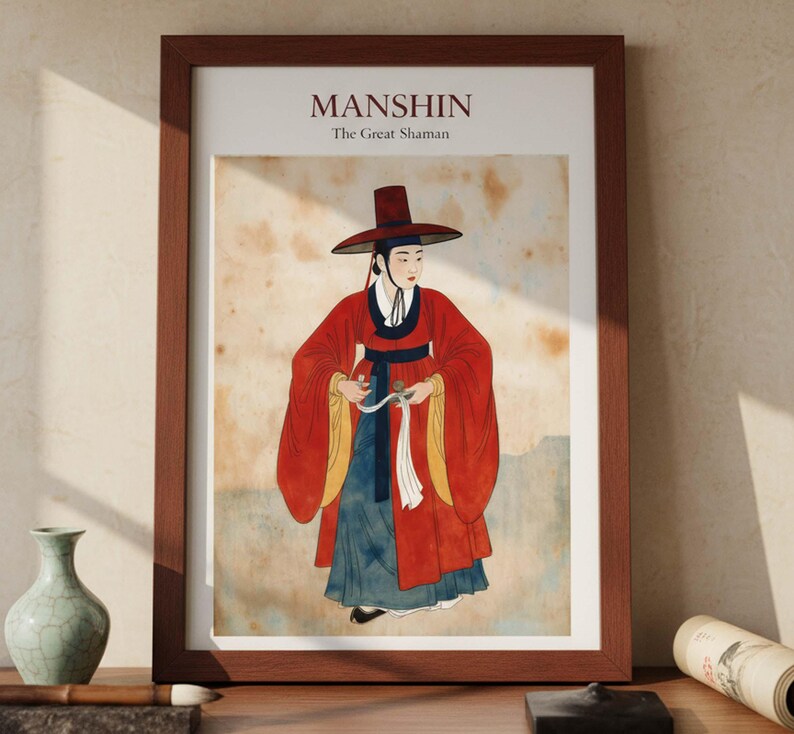 Manshin Korean Shaman Folk Art Print - Etsy