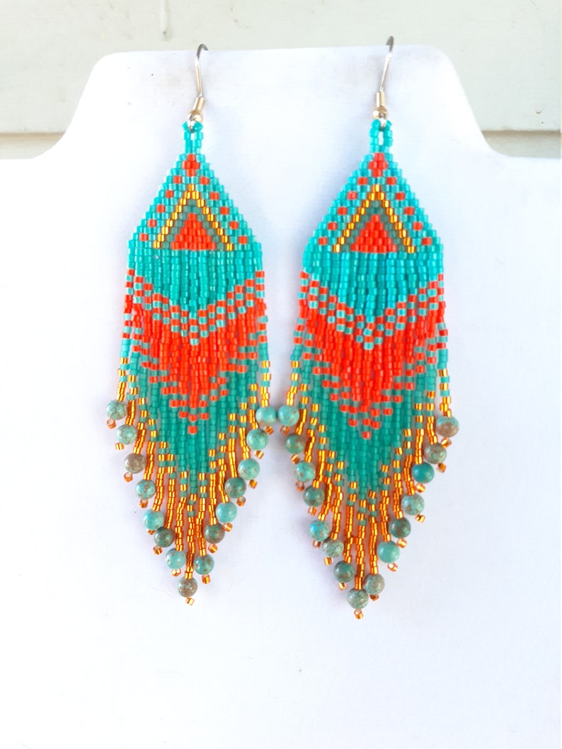 Native American Style Beaded Bright Spring Color Turquoise - Etsy Canada