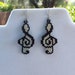 Native American Style Beaded Musical Note Black and Silver - Etsy
