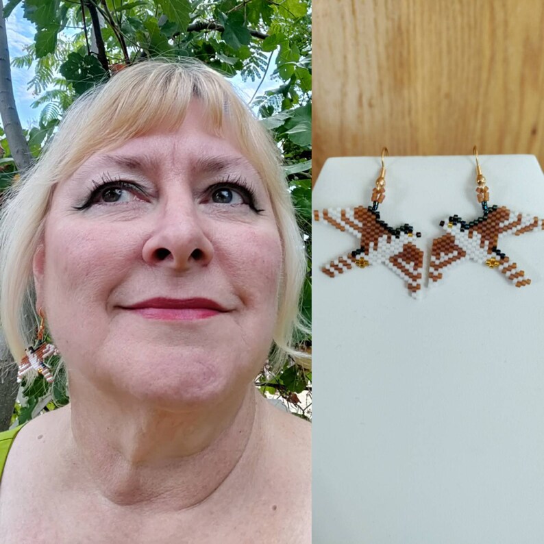 Native American Style Beaded Falcon in Flight Wild Life Bird - Etsy