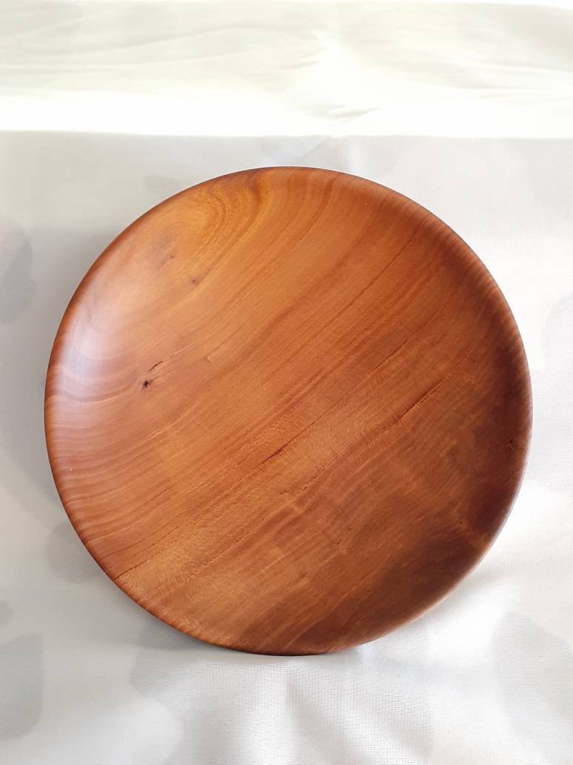 Lathe Turned Cherry Platter Wood Keepsake Trinket Bowl | Etsy