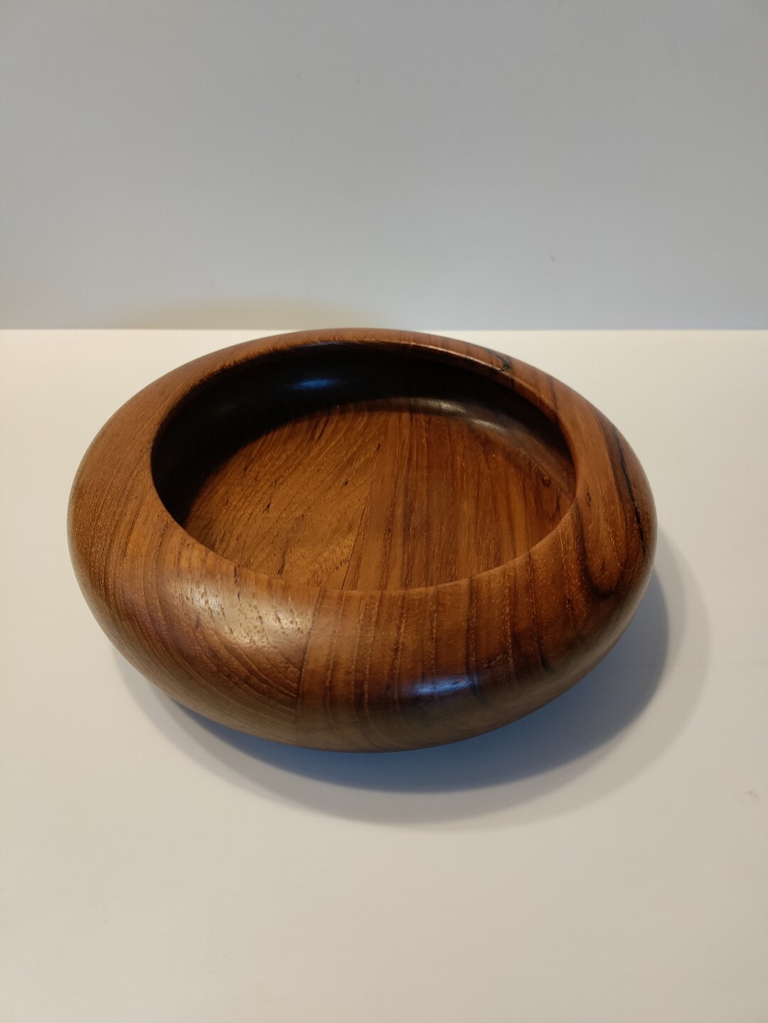 Beautifully Crafted Teak Wood Bowl Lathe Turned Food Safe Friction