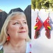 Beautiful Native Hand Beaded Red Yellow and Green Macaw Parrot Earrings ...