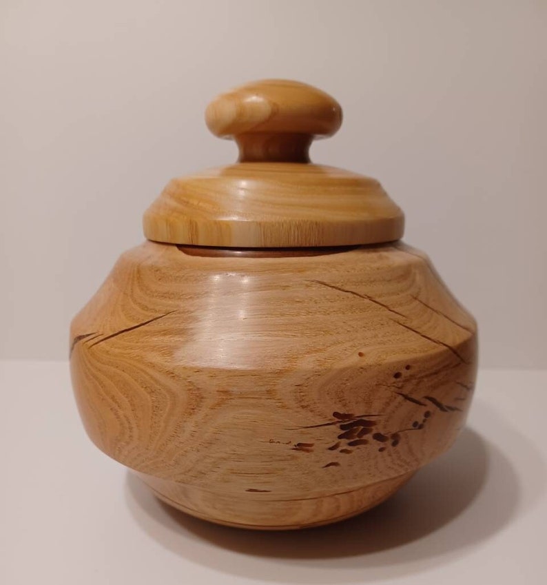 Beautifully Handcrafted Pecan and Resin With Ash Cap Lidded - Etsy