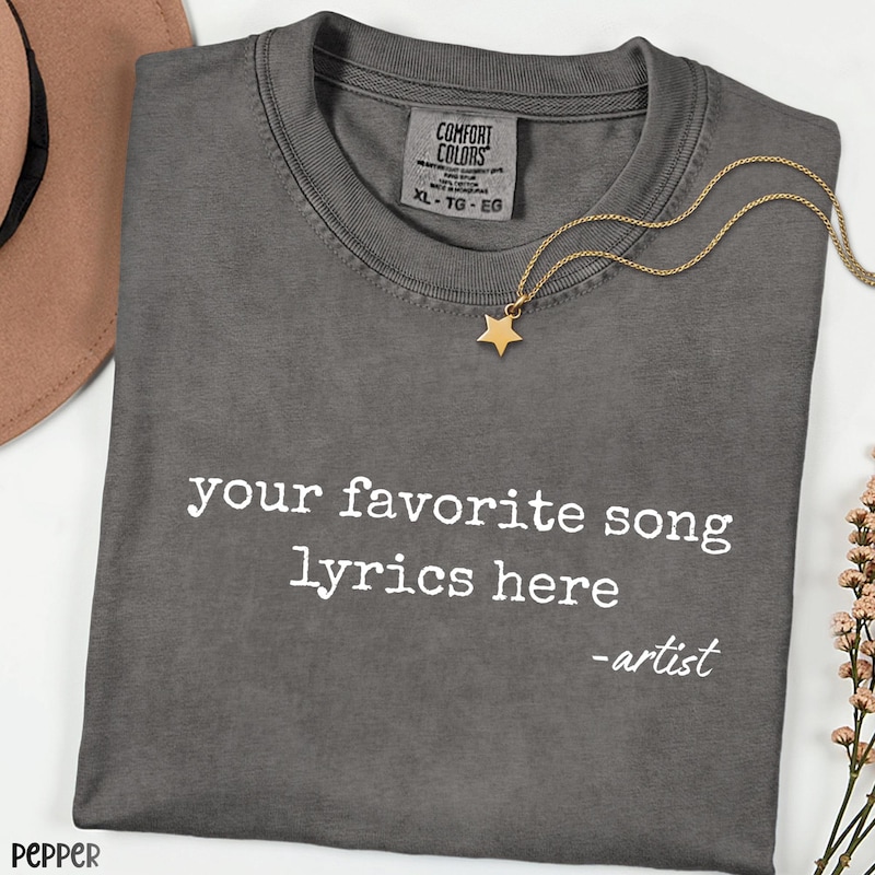 Mens Song Lyric Shirts - Etsy