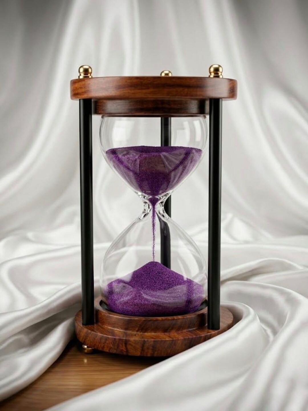 Custom Engraved Wooden Hourglass - Handcrafted Sheesham Sand Timer With ...
