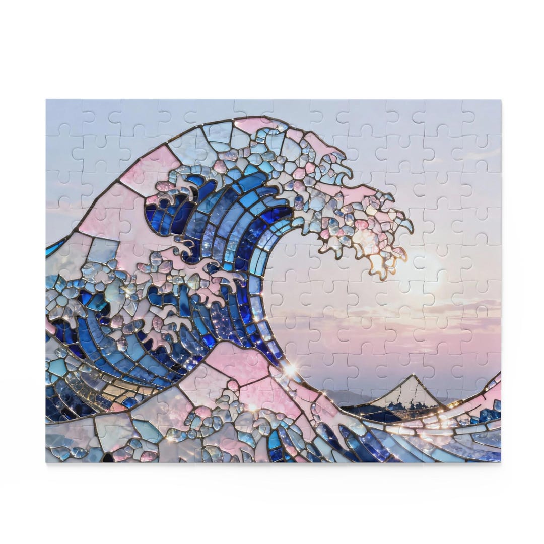 Mosaic Wave Jigsaw Puzzle Meditative Japanese-Inspired Art 120 / 252 ...
