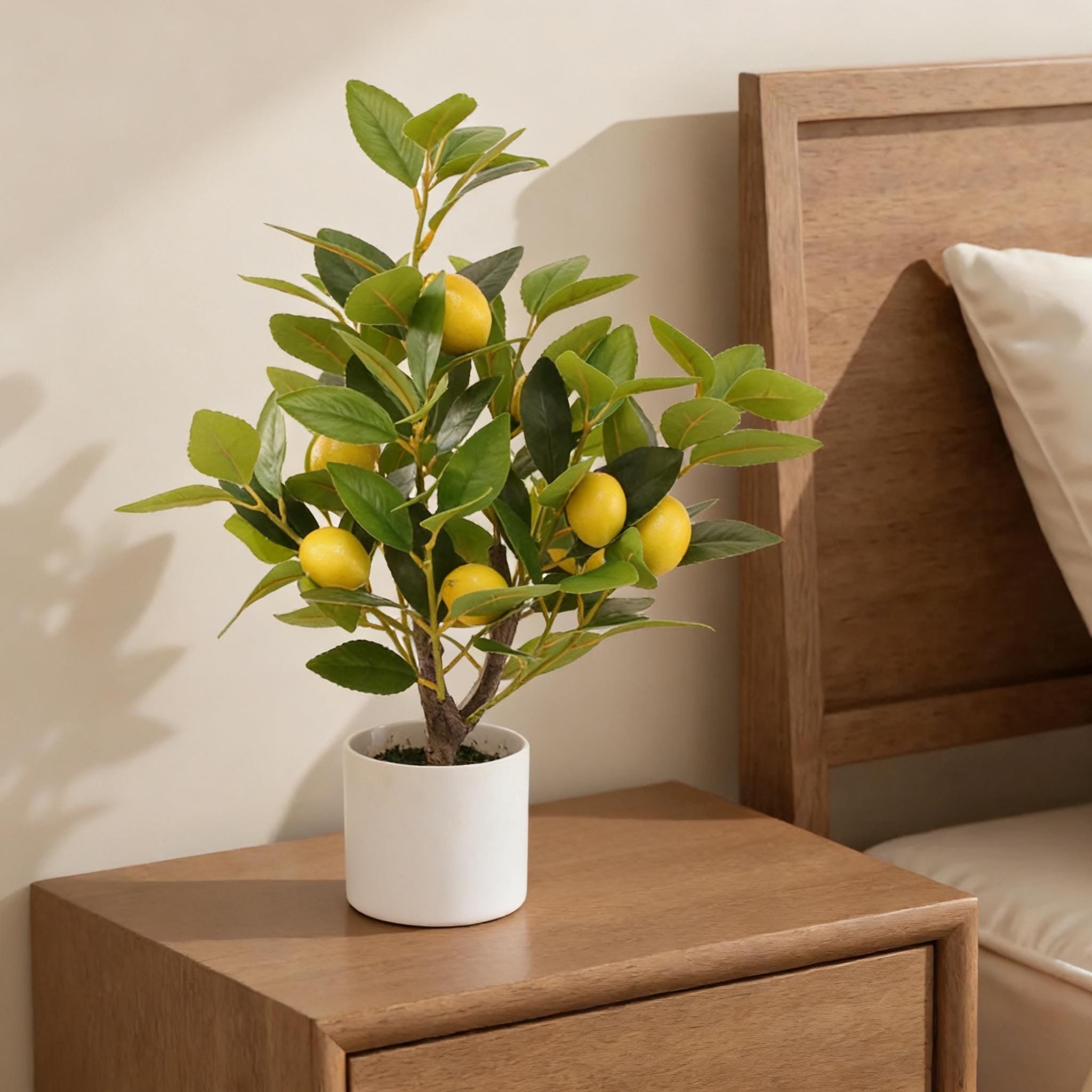 Faux Lemon Tree in White Pot, Artificial Potted Plant - Etsy