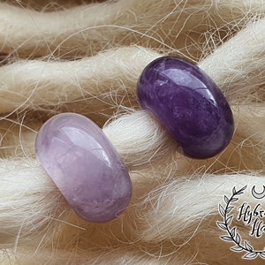 Amethyst Set of 2 Dreadlock Beads Dread Jewelry Accessories Gemstone ...