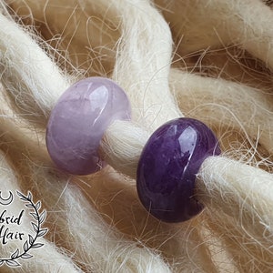 Amethyst Set of 2 Dreadlock Beads Dread Jewelry Accessories Gemstone ...